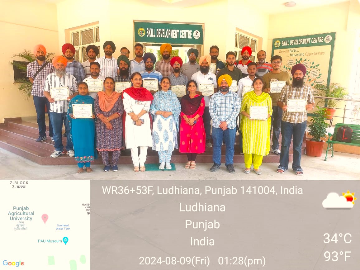 Training Course on Nursery Rearing Techniques Concluded at PAU ...